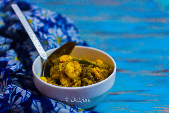 Pepe Chingri Ghonto recipe Debjanir Rannaghar