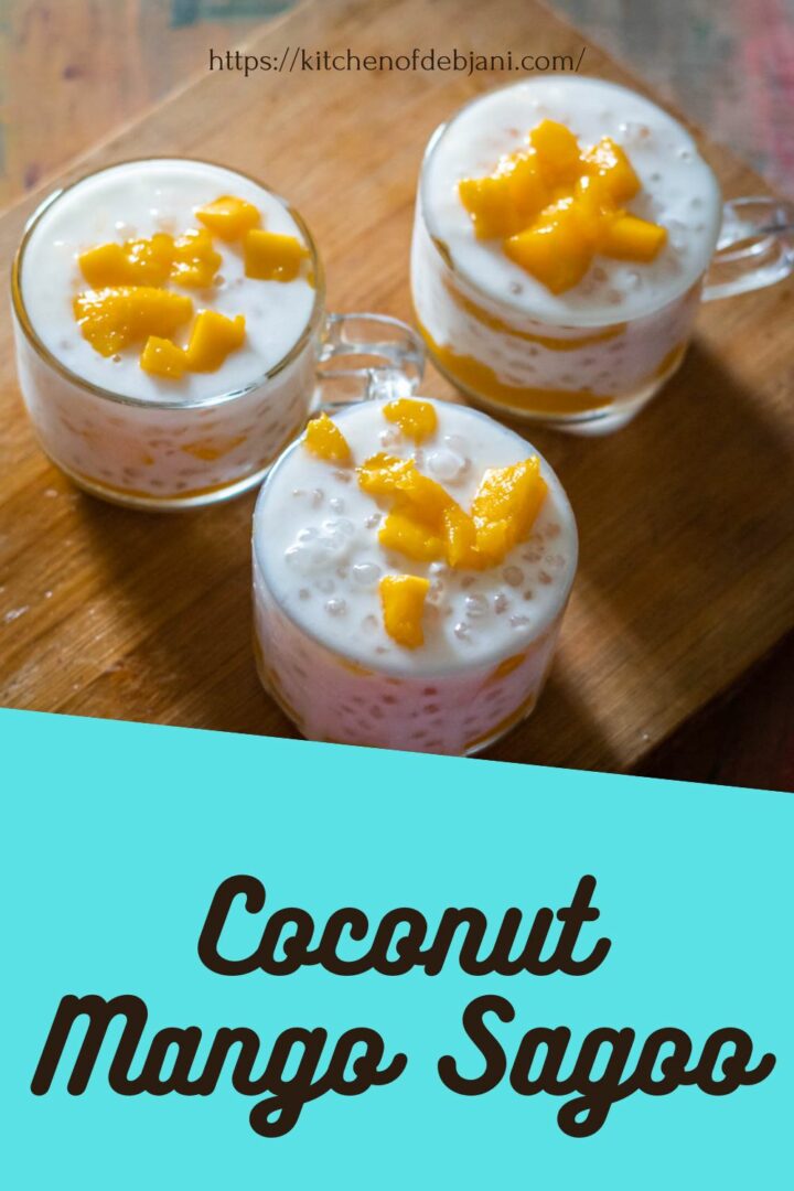 Coconut Tapioca Pudding with Mango recipe Debjanir Rannaghar