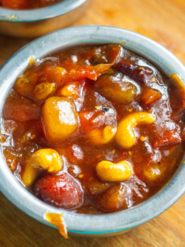 Kancha Aamer Chutney recipe step by step with pictures
